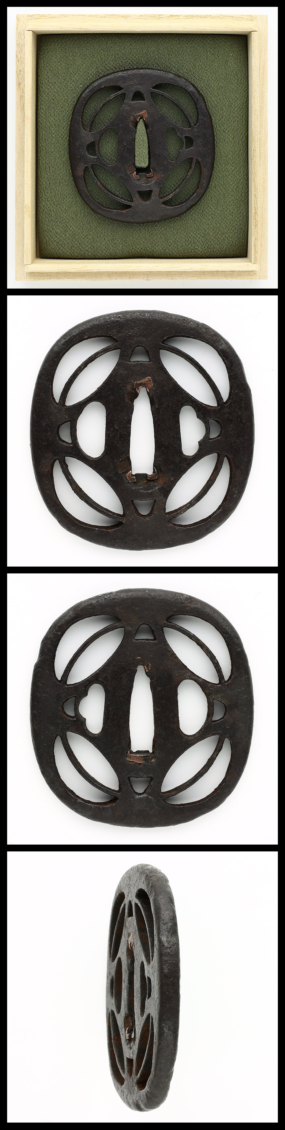 AF23151 Tsuba:Mumei(judged as Ono)(NBTHK Hozon Paper) – 日本刀販売の葵美術